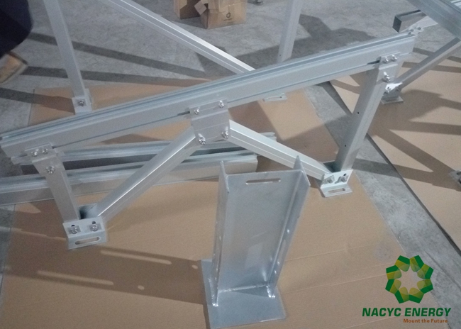 Flexibility Anodized Ground Mount Solar System Pre - Assembled Structure