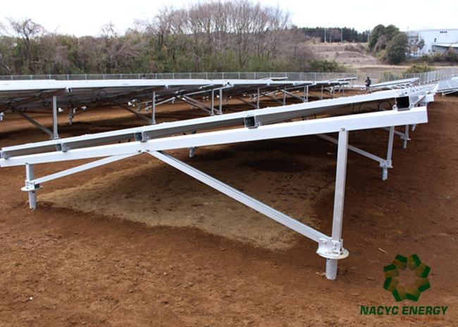 Anodized Aluminum Ground Solar Racking Systems Framed PV Module Easy ...