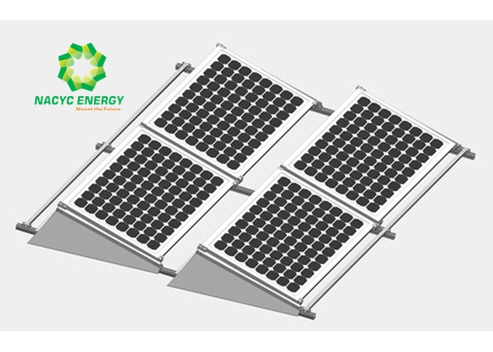 Non - Penetration Rotatable Solar Mounting System Brackets For Flat Roofs